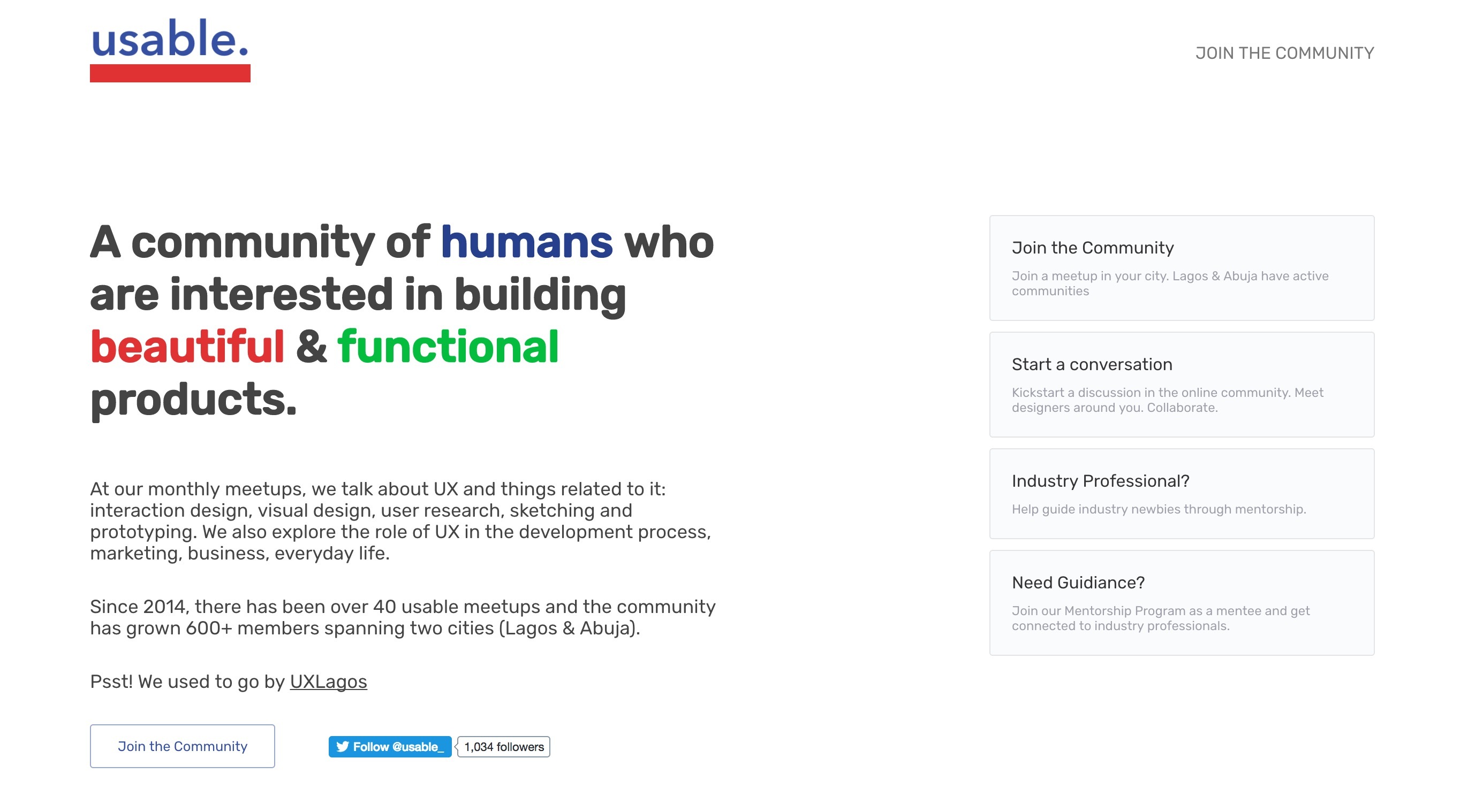 Usable.ng | We are a community of HUMANS who are interested in making ...